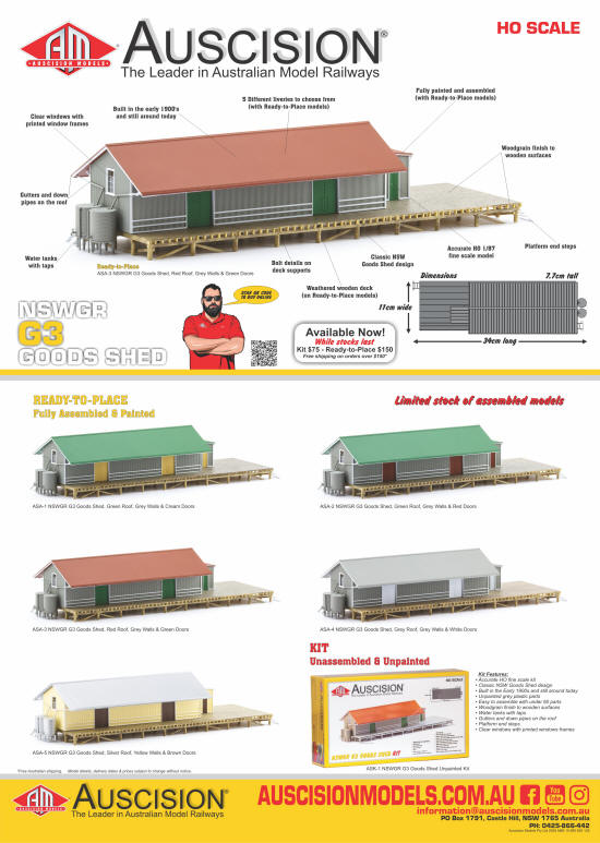 G3 GOODS SHED ASA-1 GREEN Roof, GRAY Walls, CREAM Doors - READY TO PLA ...
