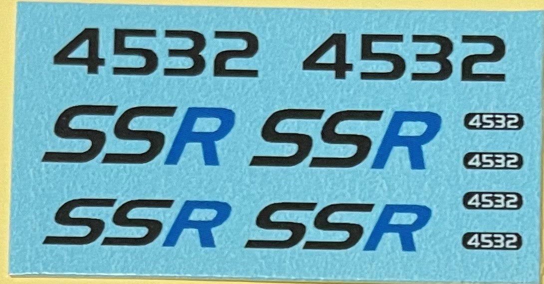 SSR 4532 LOCOMOTIVE NUMBERS & LOGO'S : Ozzy Decals: | Casula Hobbies
