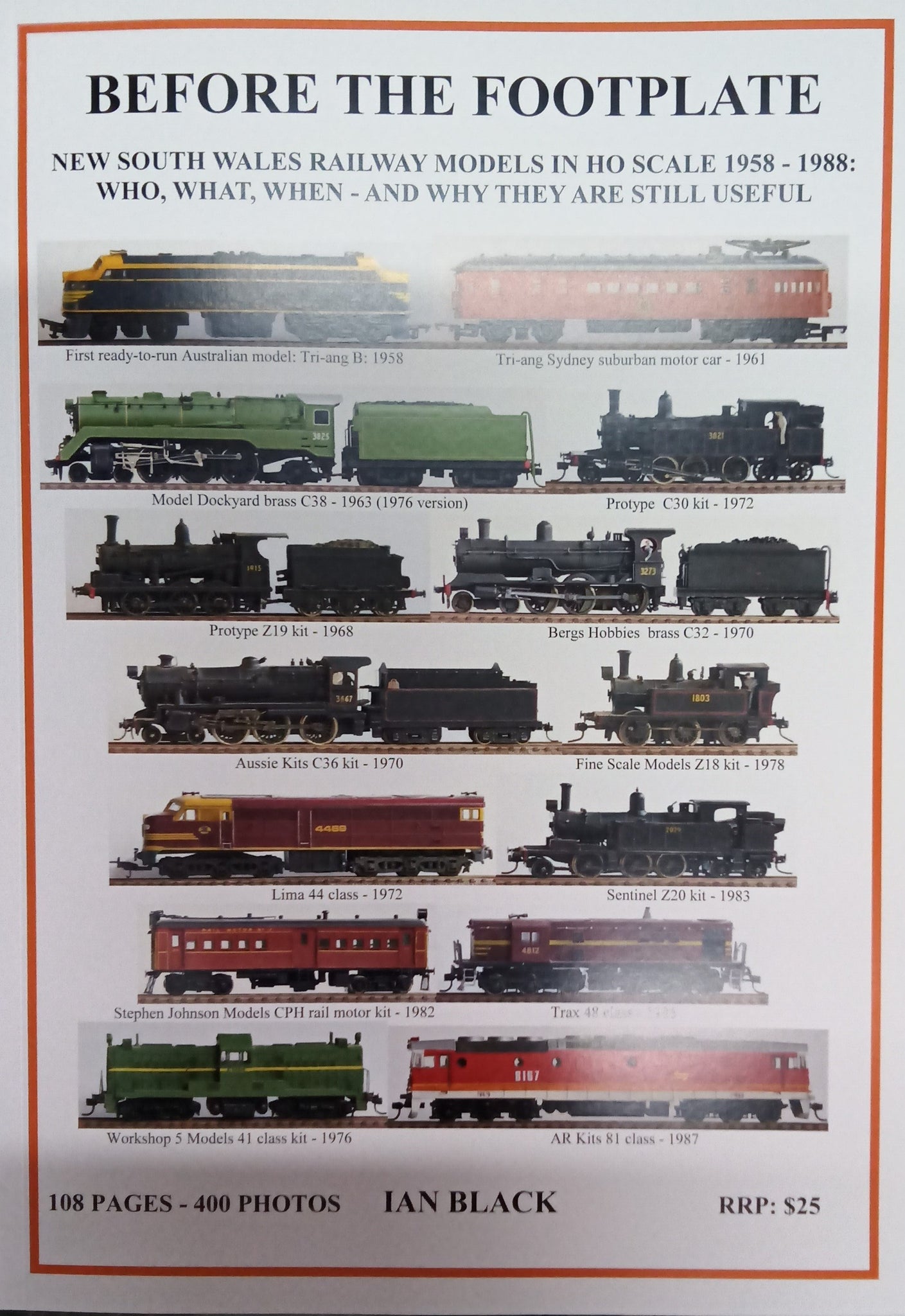 "Before the Footplate" (NSW Railway Models in Ho Scale 1958-1988) book ...