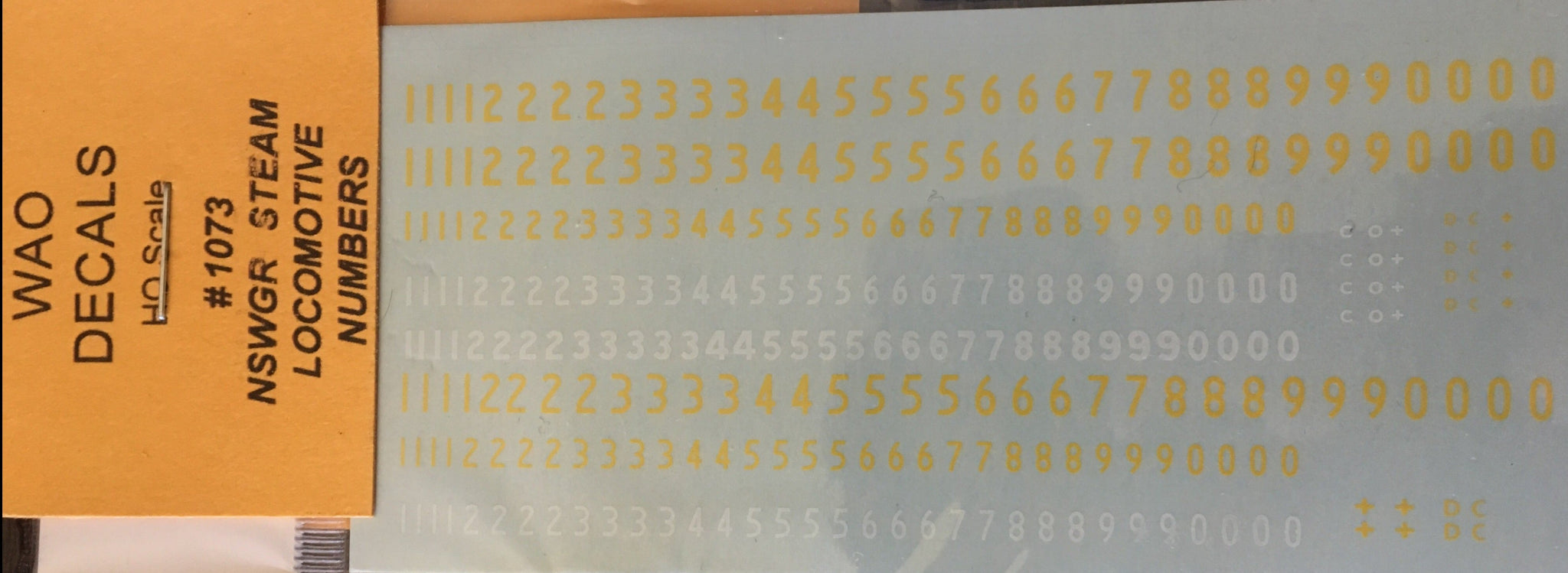 STEAM DECAL No,s #1073 NSWGR Steam Locomotive Numbers, Ozzy Decals ...