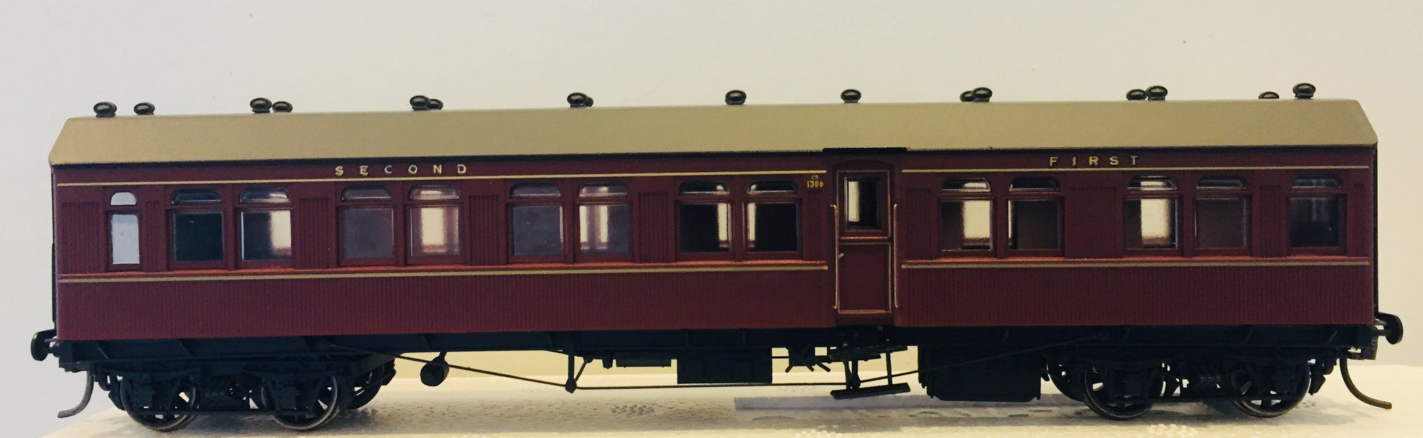 R - CR 1386 COMPOSITE 1st / 2nd Class Passenger Car in INDIAN RED NSWG ...